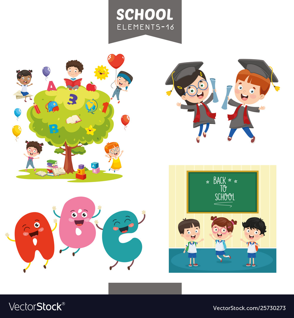 Education elements Royalty Free Vector Image - VectorStock