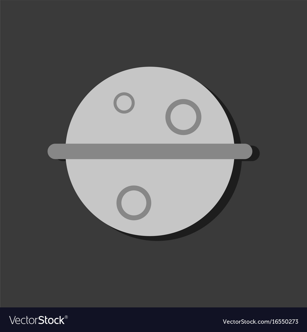 Flat icon design collection space planet Vector Image