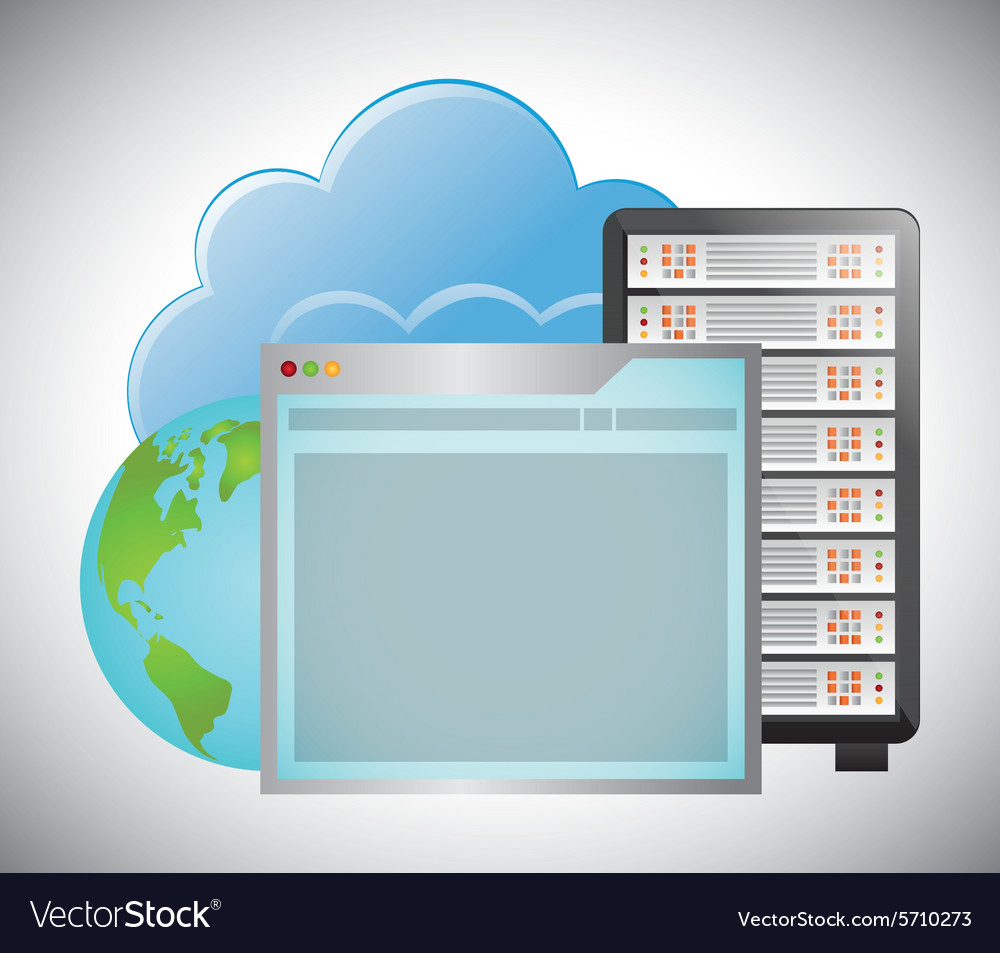 Hosting design Royalty Free Vector Image - VectorStock