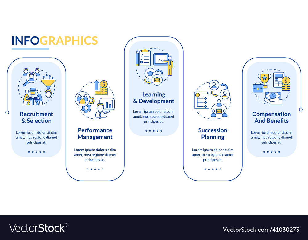 Human resources management basics rectangle Vector Image