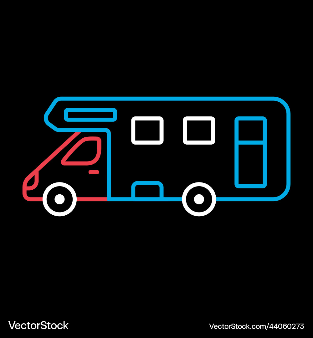 Mobile home motor caravan trailer vehicle Vector Image