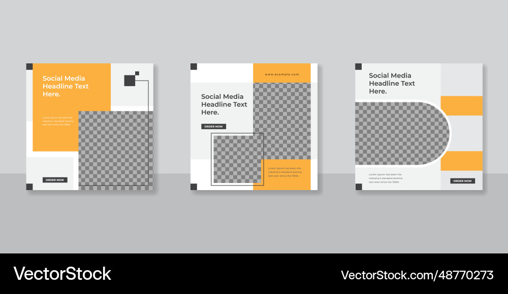 Modern promotion square web banner for social Vector Image