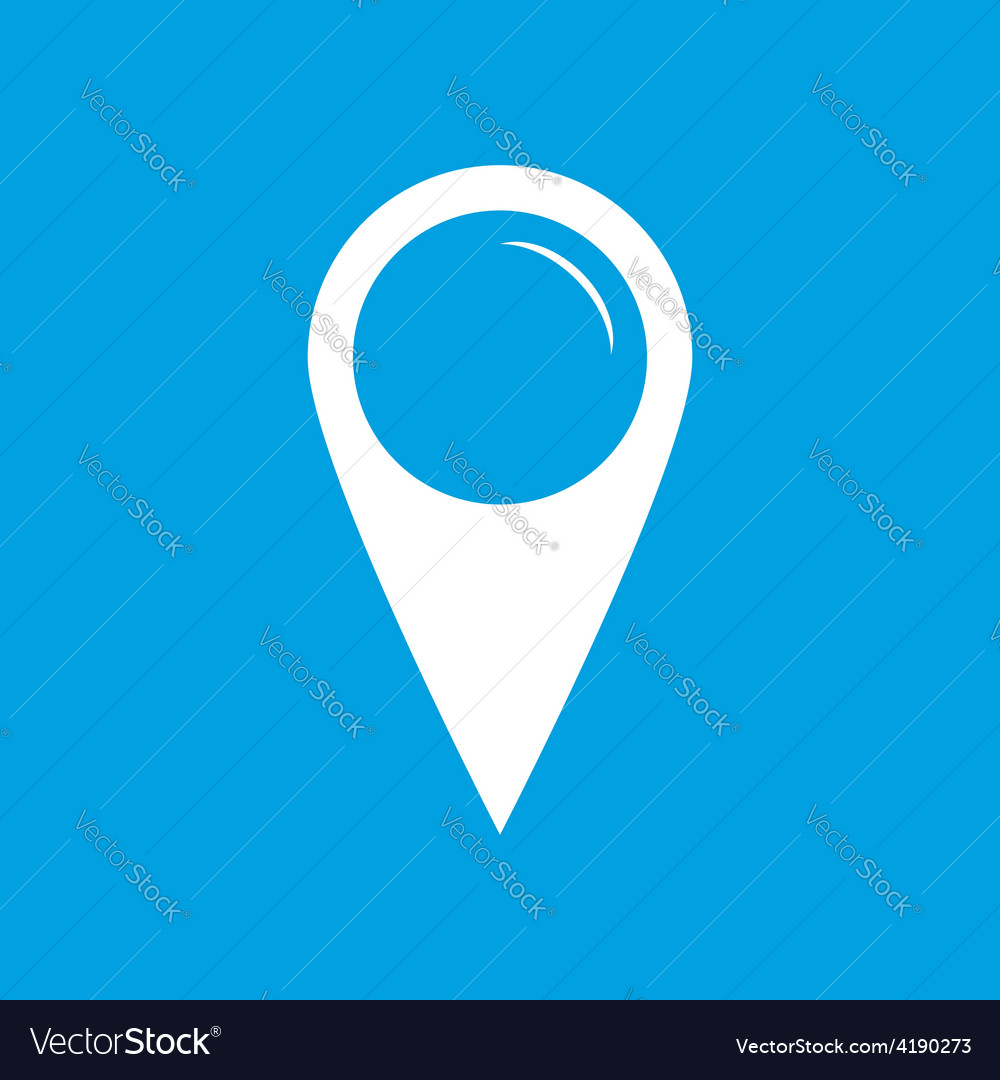 Pointer white icon Royalty Free Vector Image - VectorStock