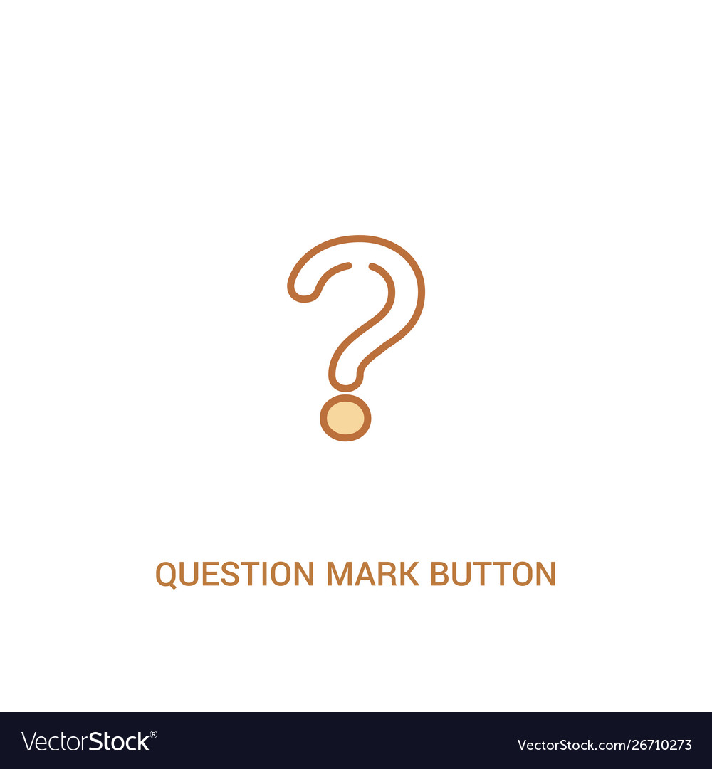 Question mark button concept 2 colored icon Vector Image