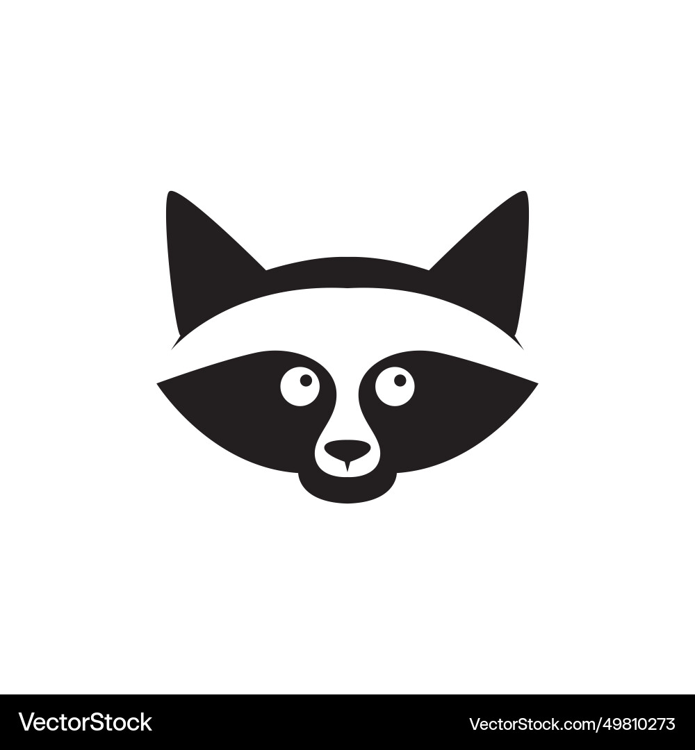 Raccoon mascot icon logo design Royalty Free Vector Image