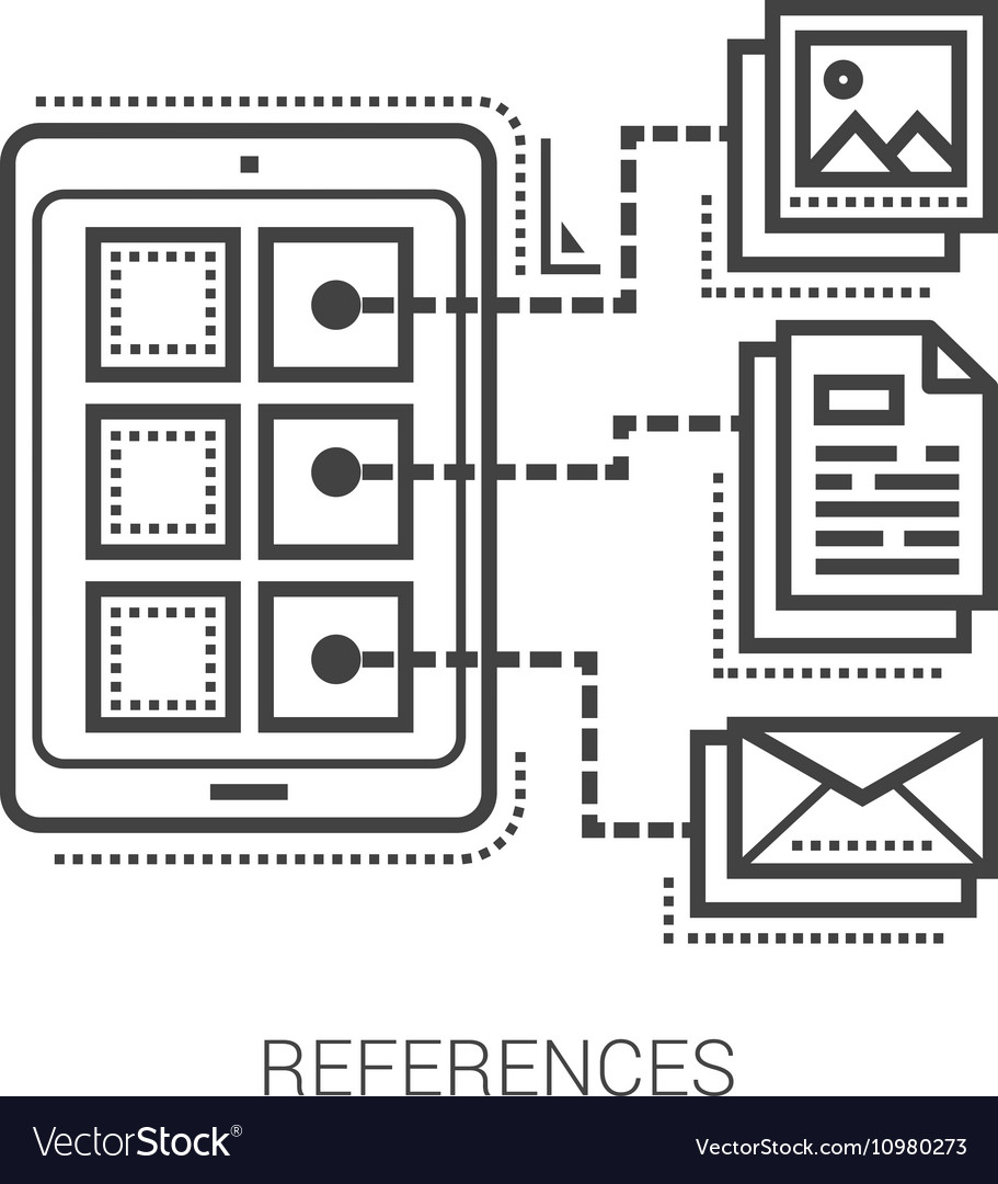 References line icons Royalty Free Vector Image