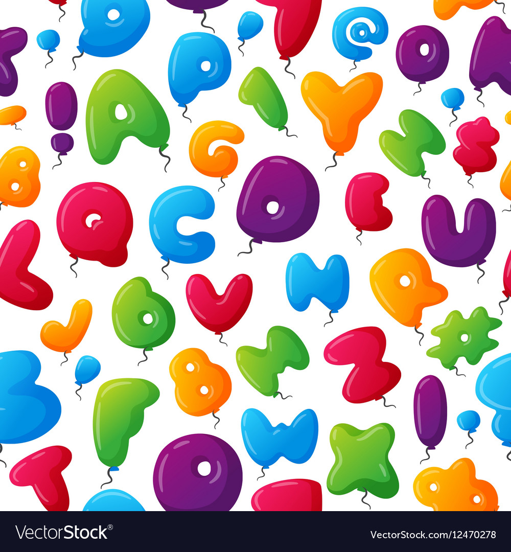 Alphabet seamless pattern Royalty Free Vector Image