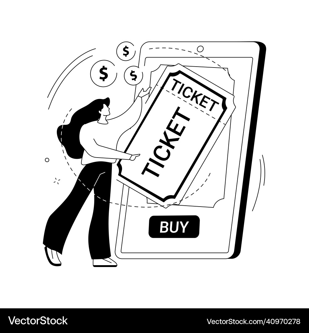 Buying tickets online abstract concept Royalty Free Vector