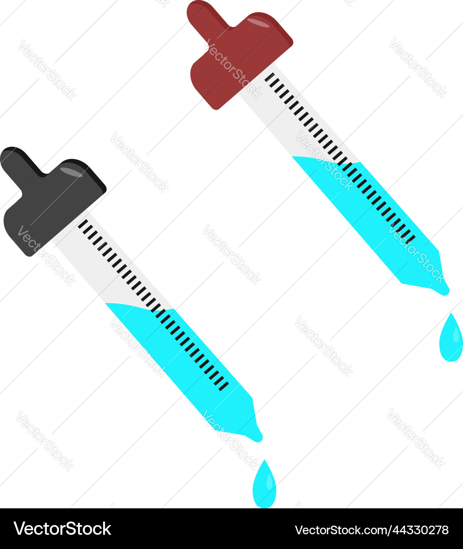 Chemical dropper on a white background Royalty Free Vector