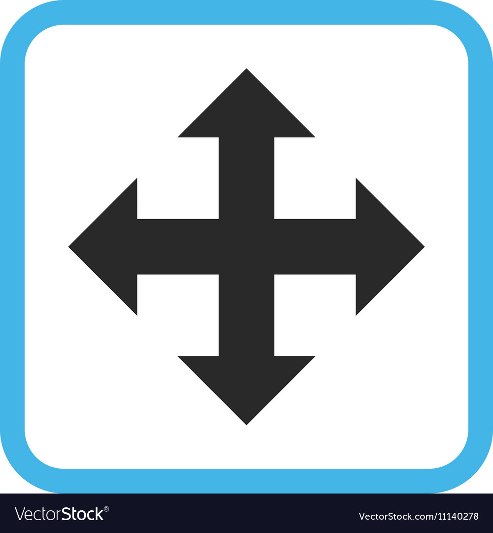 Expand arrows icon in a frame Royalty Free Vector Image Expand arrows icon in a frame Royalty Free Vector Image