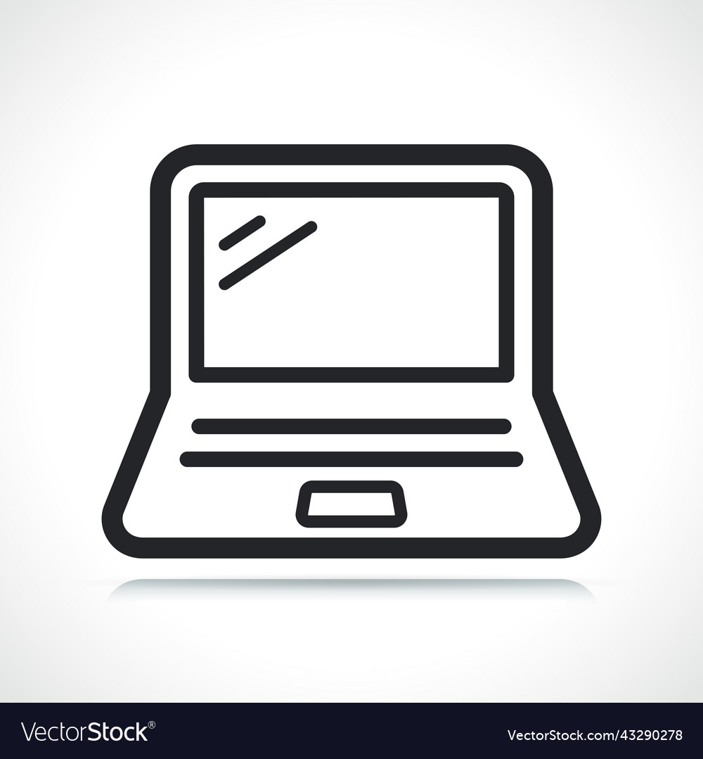 Laptop or computer line icon Royalty Free Vector Image