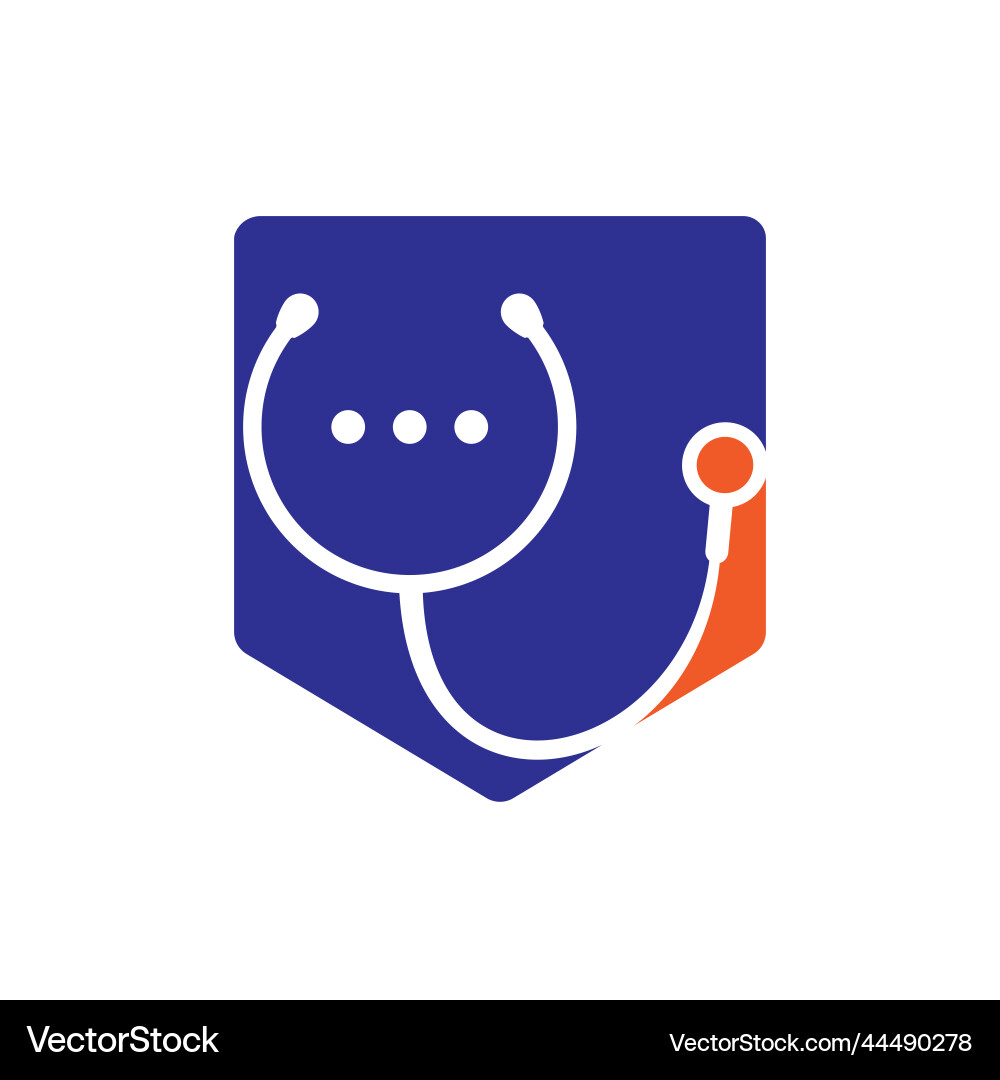 Medical chat and talk logo design template Vector Image