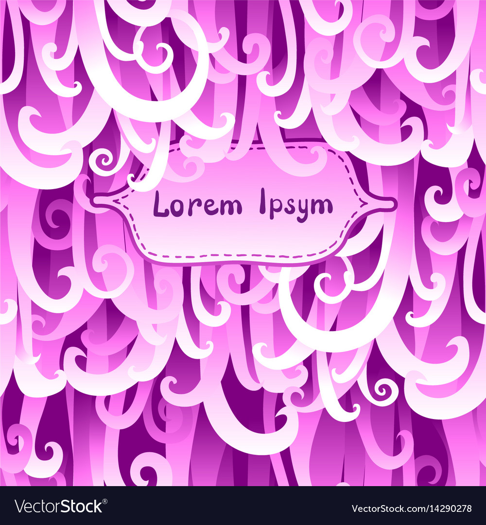 Ringlets background with frame Royalty Free Vector Image