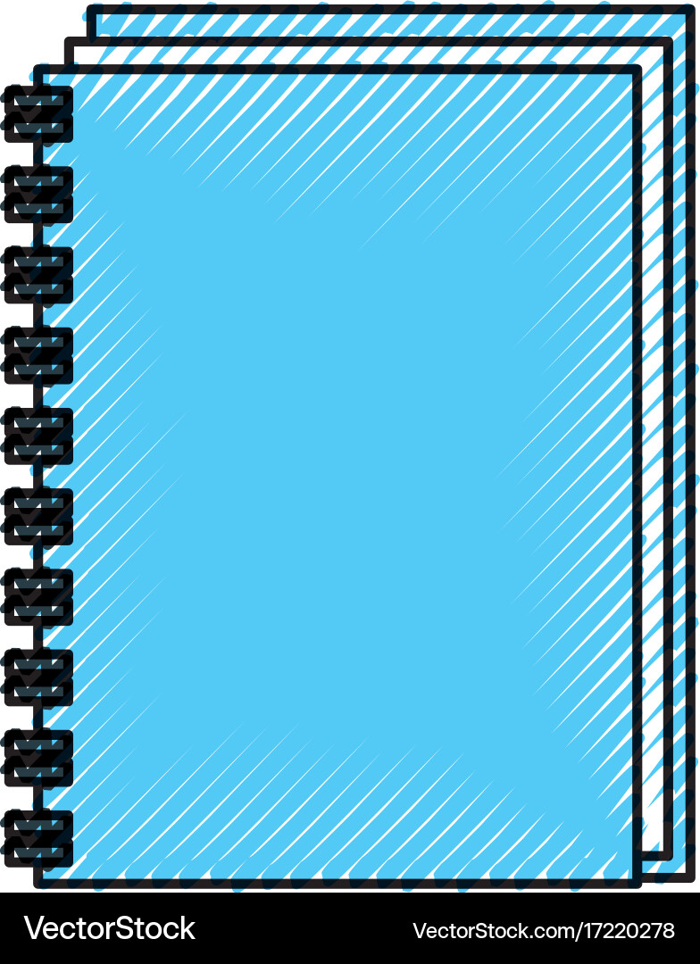 Spiral notebook cover leaves equipment Royalty Free Vector