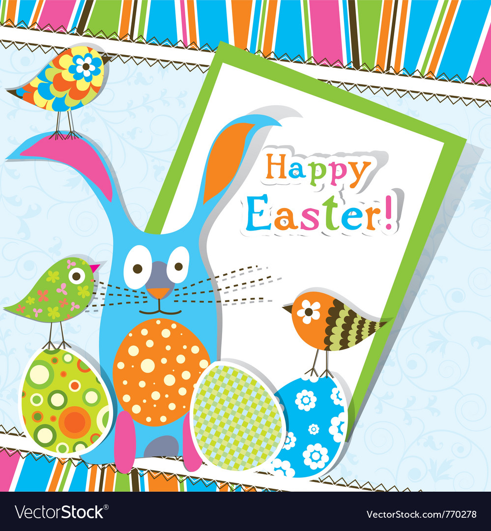 Template easter greeting card Royalty Free Vector Image