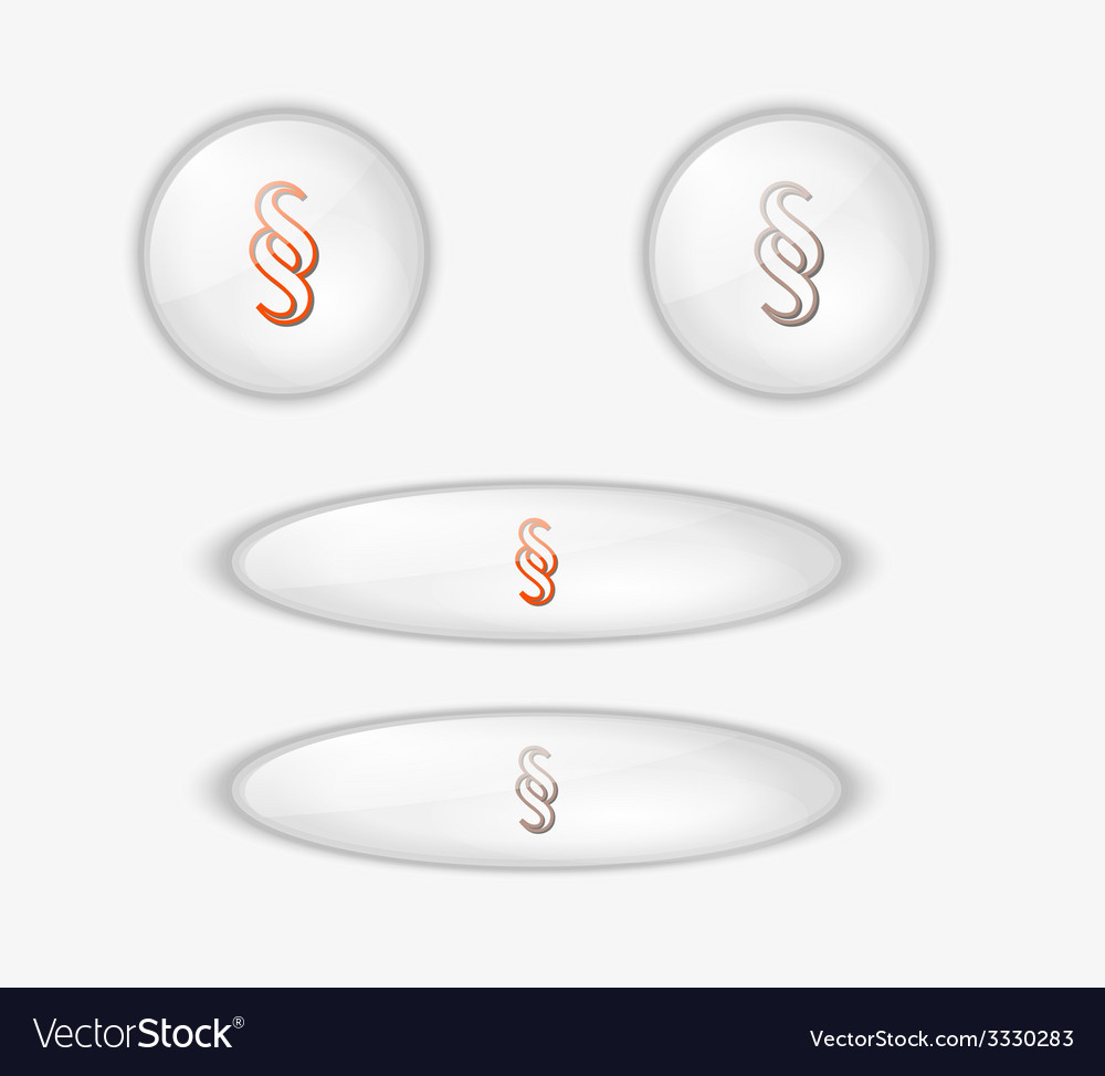 Button with paragraph Royalty Free Vector Image