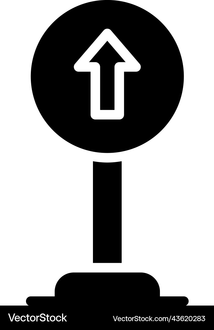 Go straight sign icon location map and navigation Vector Image