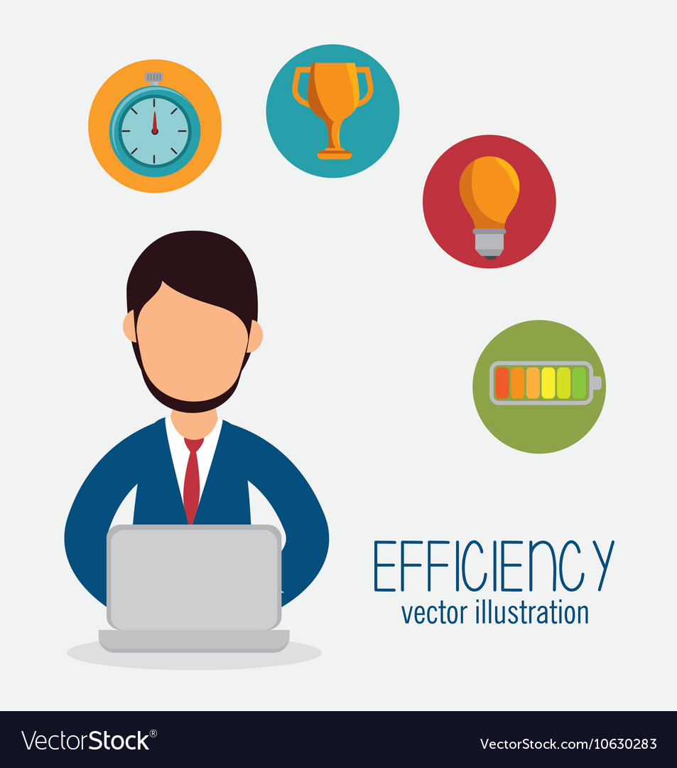 Icon efficient management design isolated Vector Image Icon efficient management design isolated Vector Image