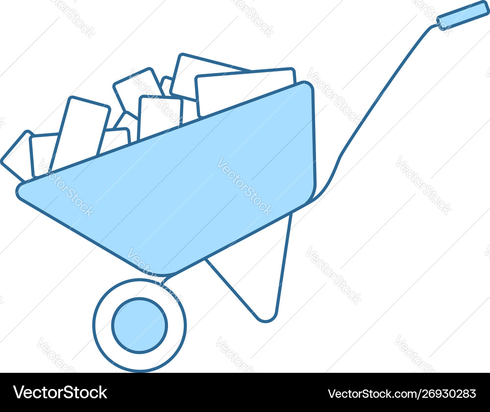 Icon of construction cart Royalty Free Vector Image