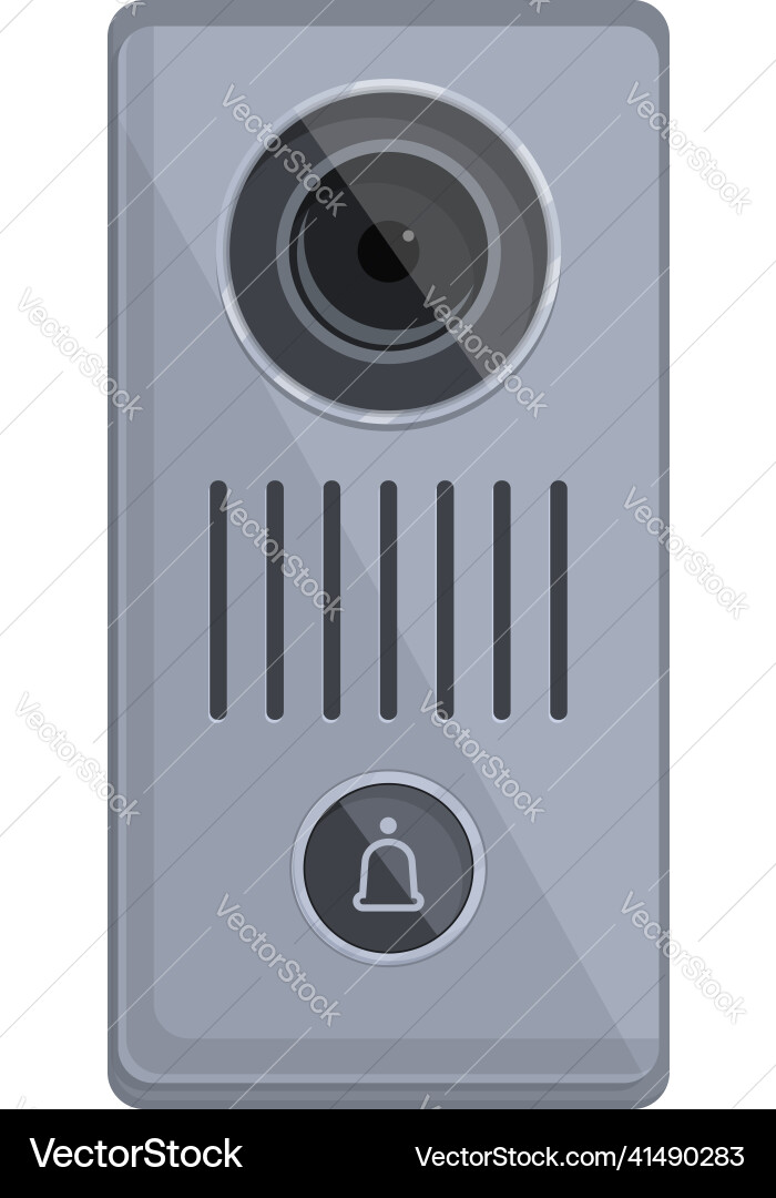 Intercom house icon cartoon video door Royalty Free Vector