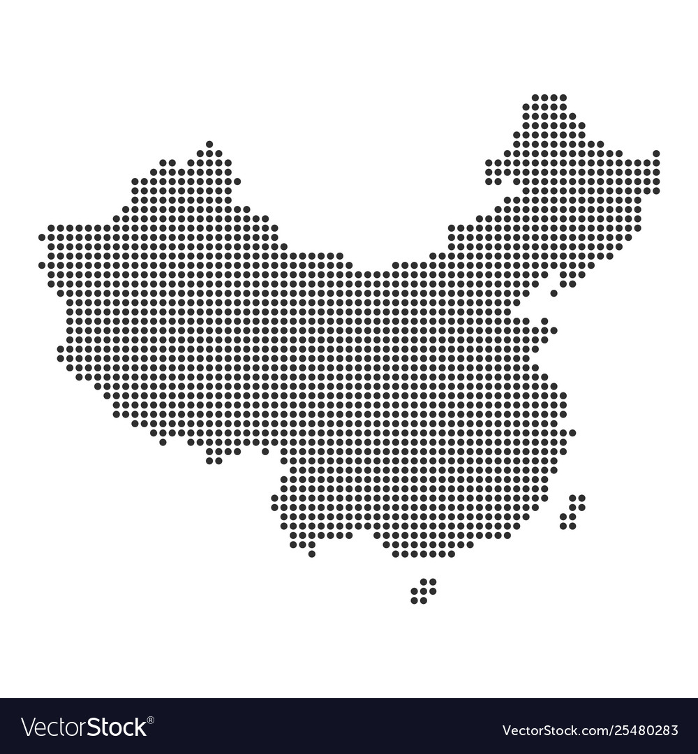 Map with dot Royalty Free Vector Image - VectorStock