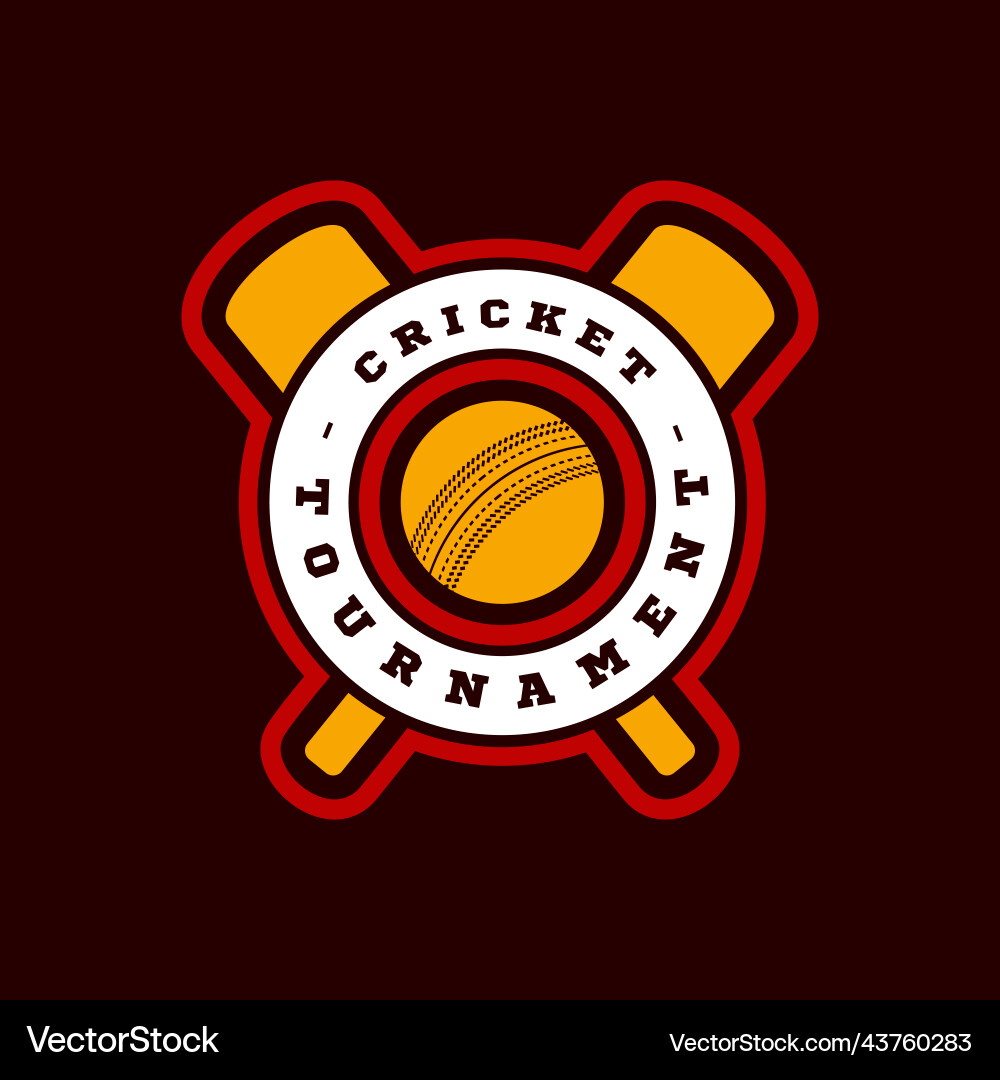 Modern professional typography cricket sport Vector Image