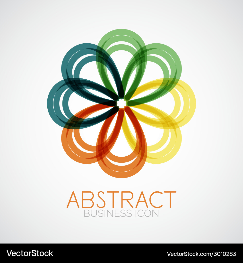 Symmetric abstract geometric shape Royalty Free Vector Image