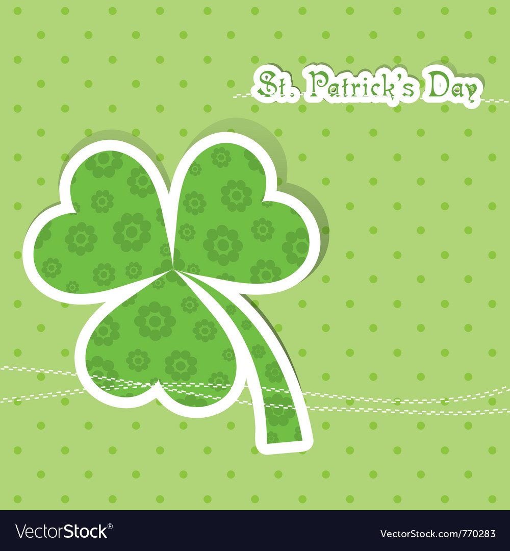 Template st patricks day greeting card Royalty Free Vector