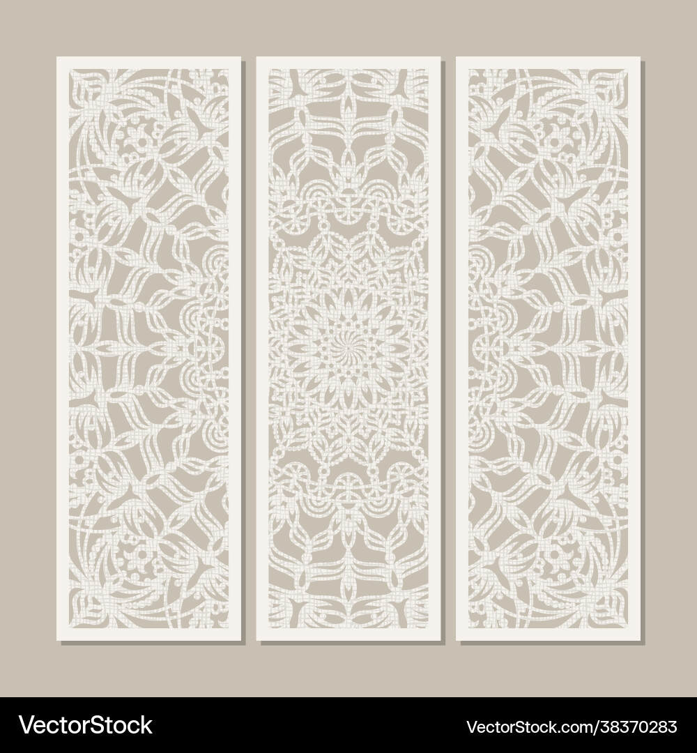 Three-part painting depicting a mandala Royalty Free Vector