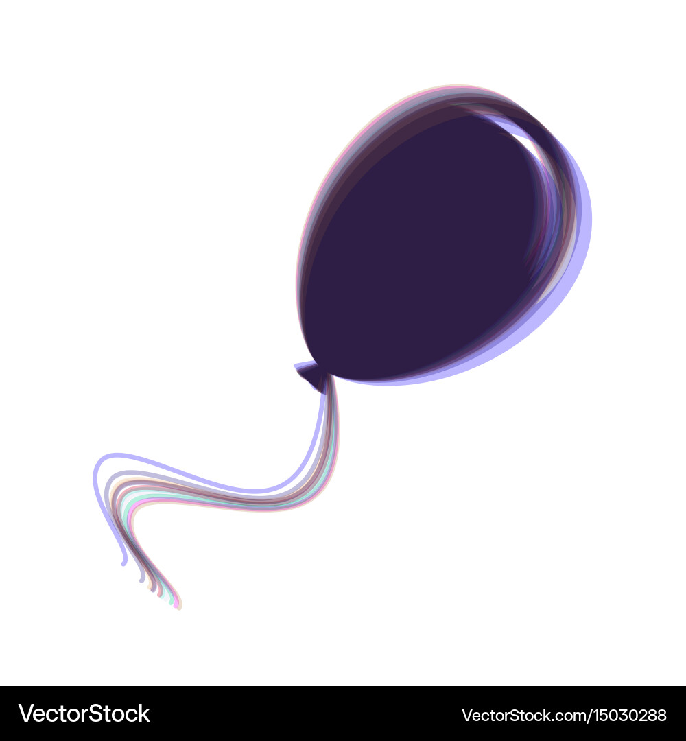 Balloon sign colorful icon Royalty Free Vector Image