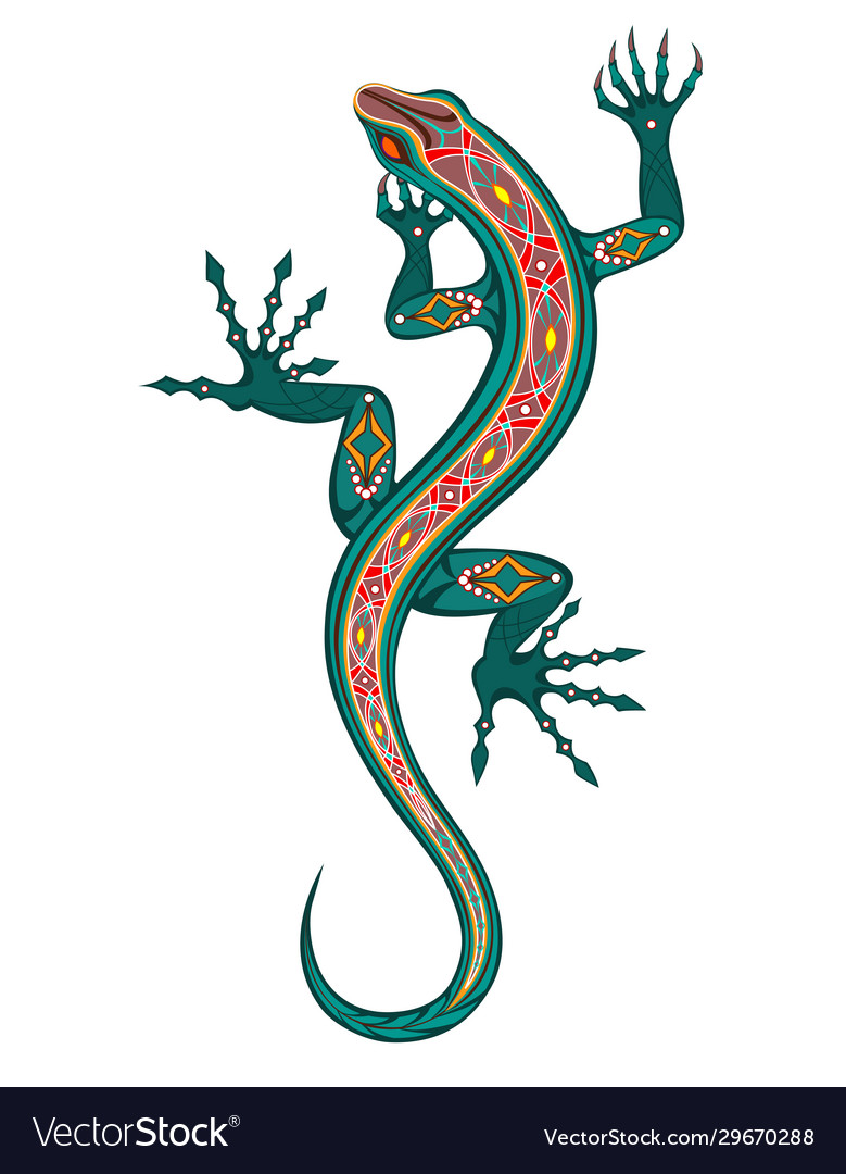Green lizard Royalty Free Vector Image - VectorStock