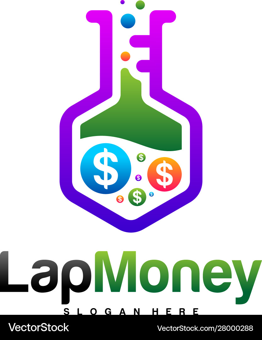 Money lap logo design concept lap logo Royalty Free Vector