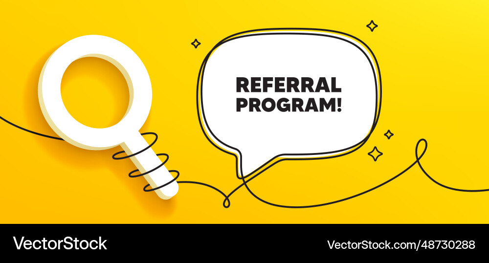 Referral program symbol refer a friend sign Vector Image