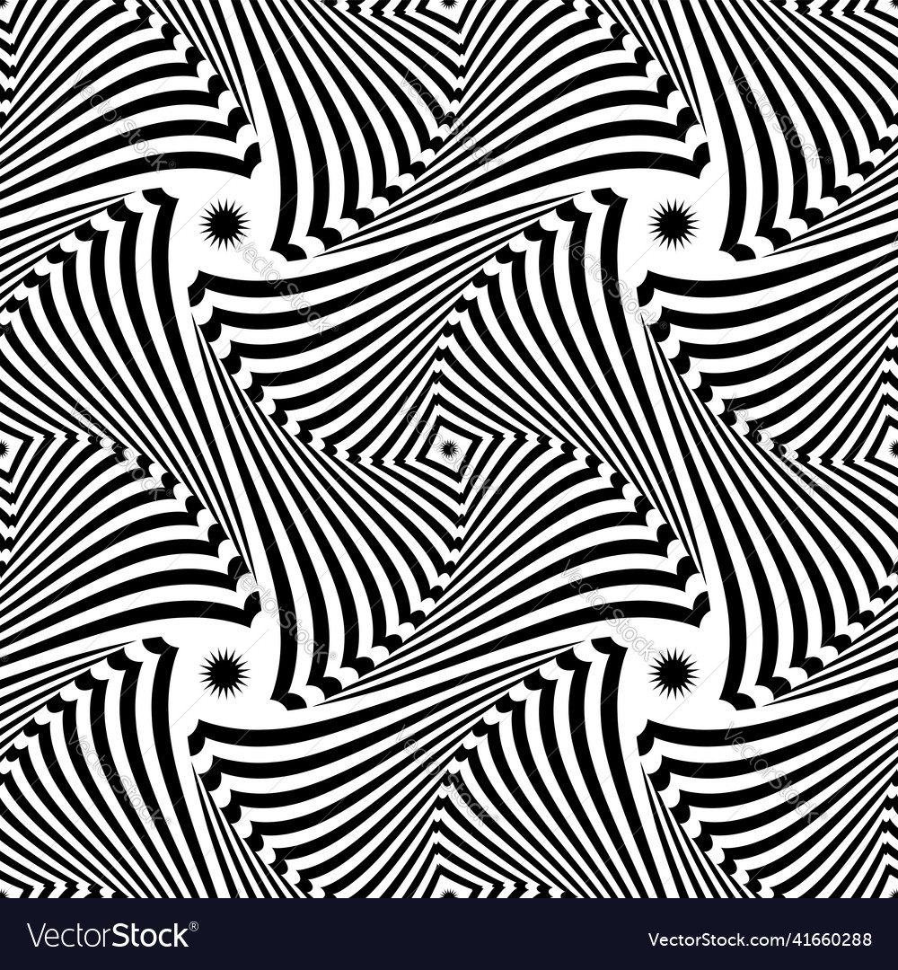 Seamless op art pattern Royalty Free Vector Image