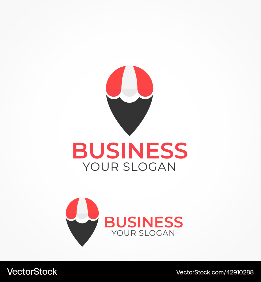 Shop store location logo icon Royalty Free Vector Image