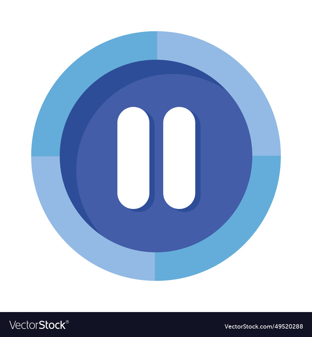 Ui ux element pause button Royalty Free Vector Image