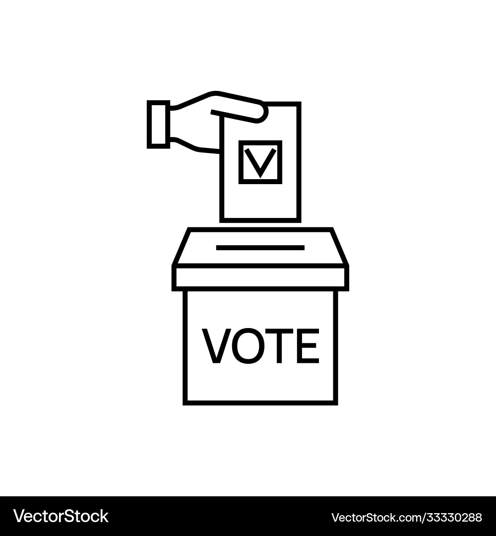 Vote line icon Royalty Free Vector Image - VectorStock