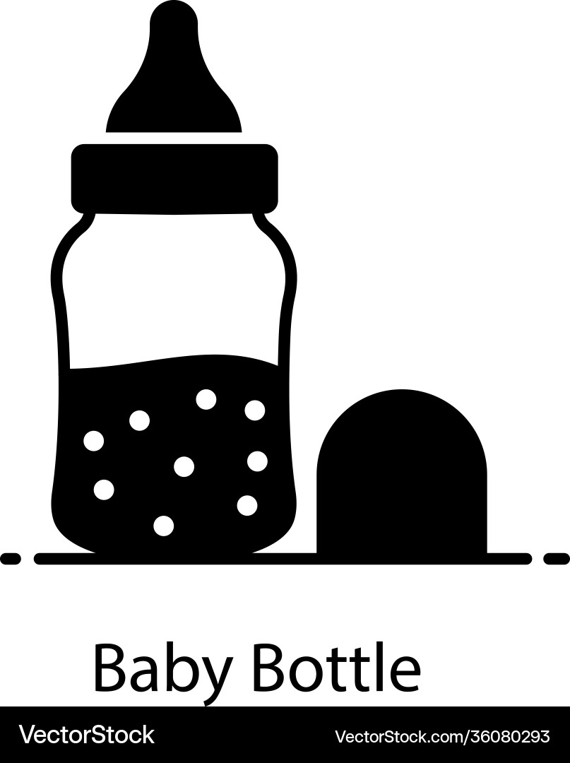 Baby bottle Royalty Free Vector Image - VectorStock