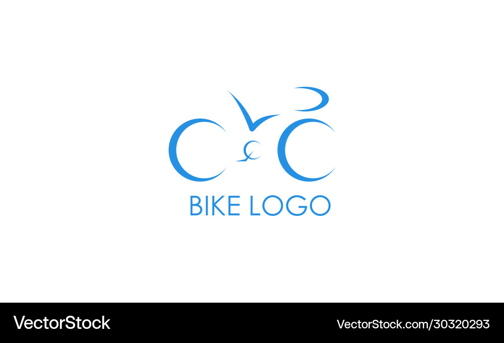 Bicycle bike cycling logo Royalty Free Vector Image
