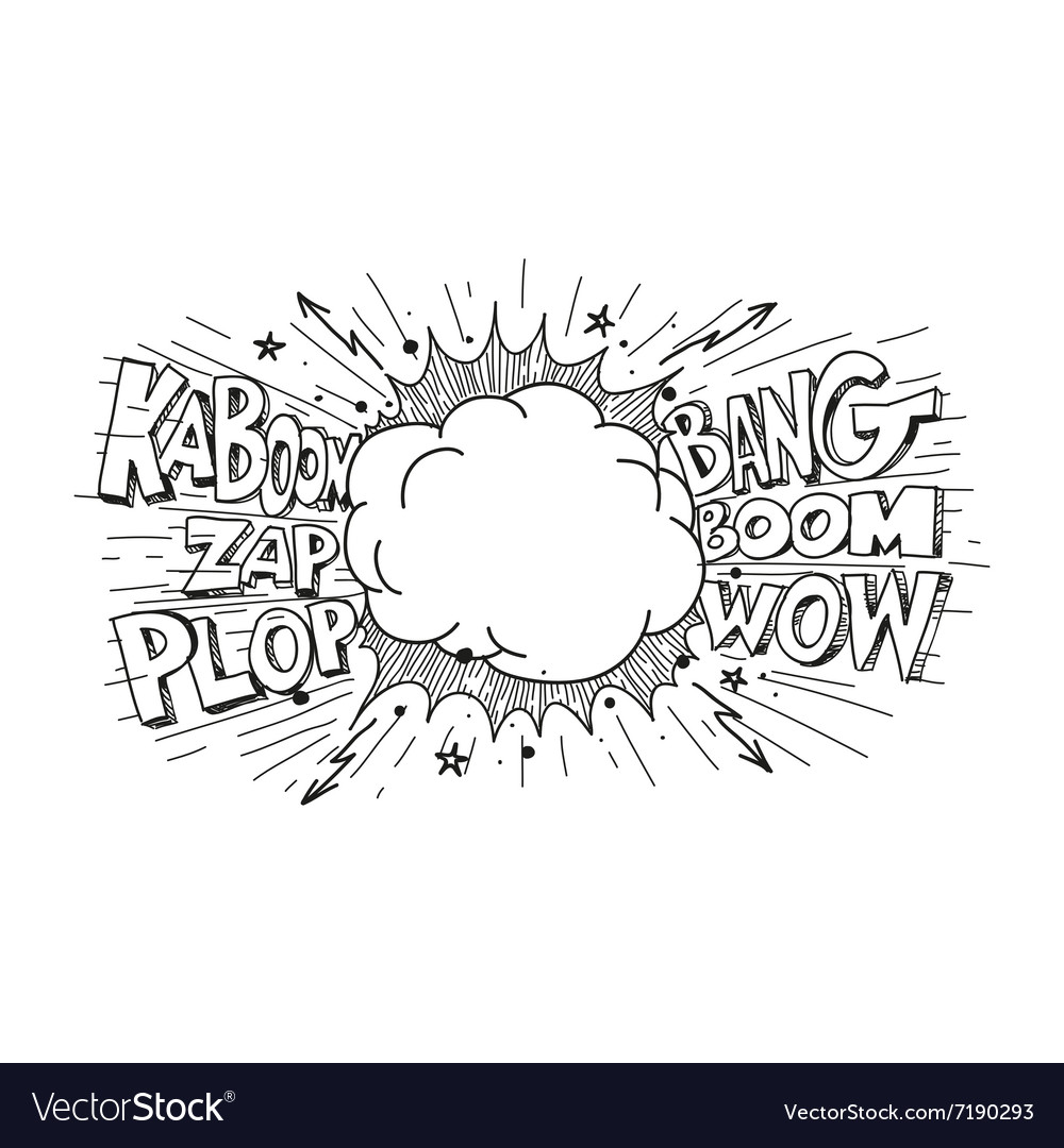 Boom comic book explosion Royalty Free Vector Image