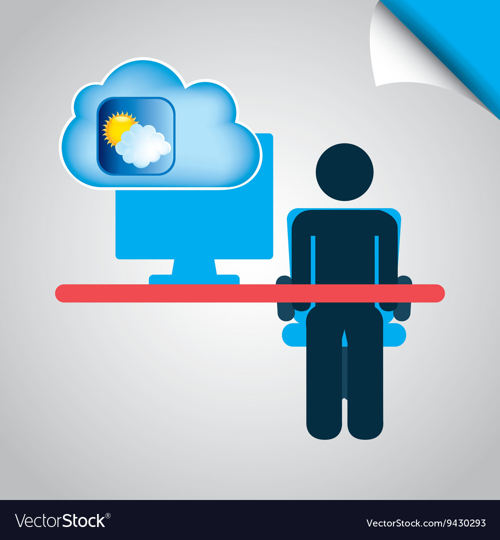 Cloud computing design Royalty Free Vector Image
