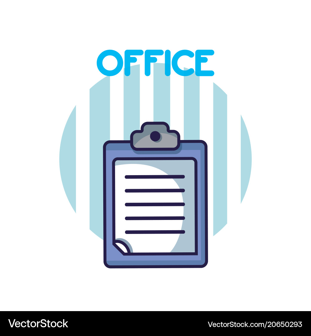 Documents and sheets office element Royalty Free Vector