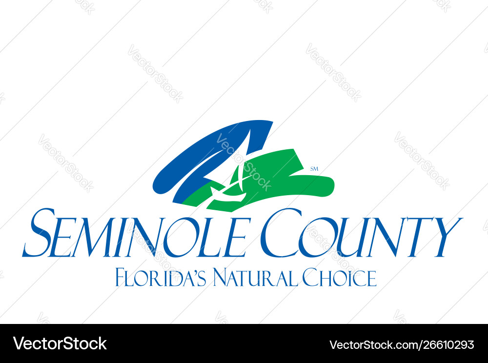Flag seminole county in florida usa Royalty Free Vector