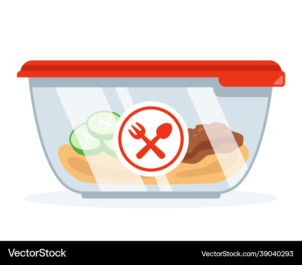 Food container for lunch at work fresh from Vector Image