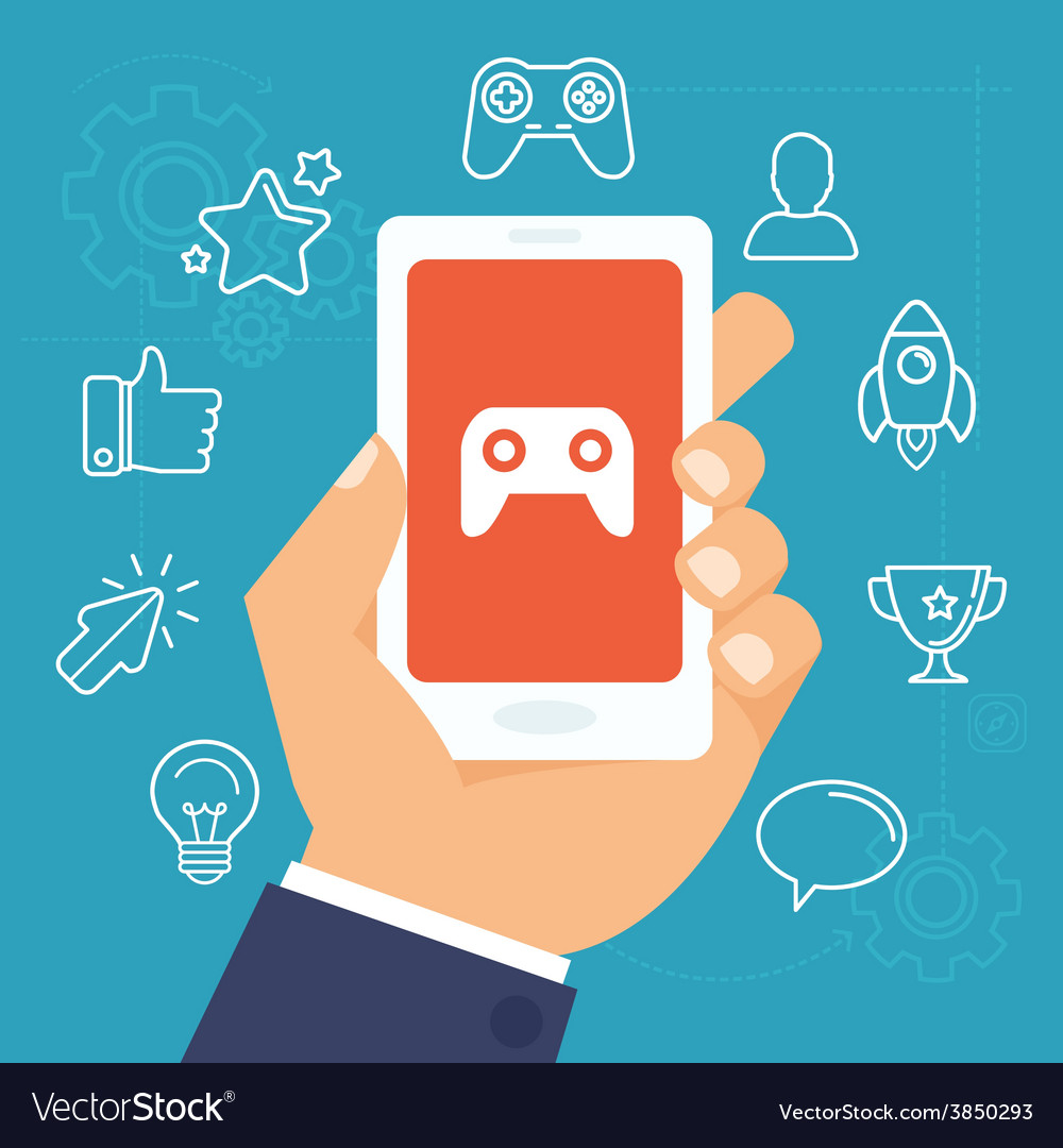 Gamification concept Royalty Free Vector Image