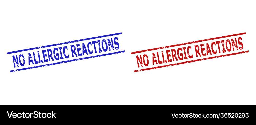 No allergic reactions watermarks with scratched Vector Image