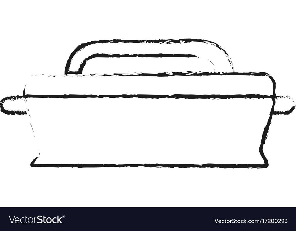 Pan sideview kitchenware icon image Royalty Free Vector