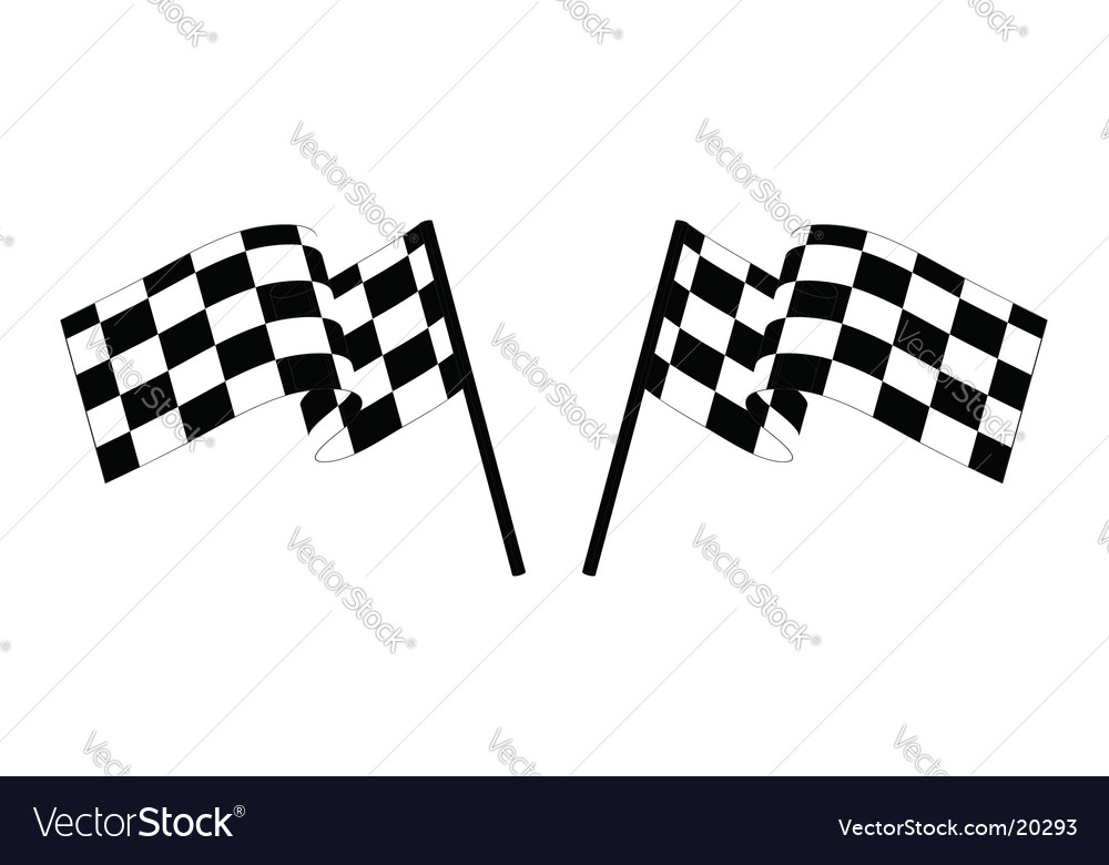 Racing flags Royalty Free Vector Image - VectorStock