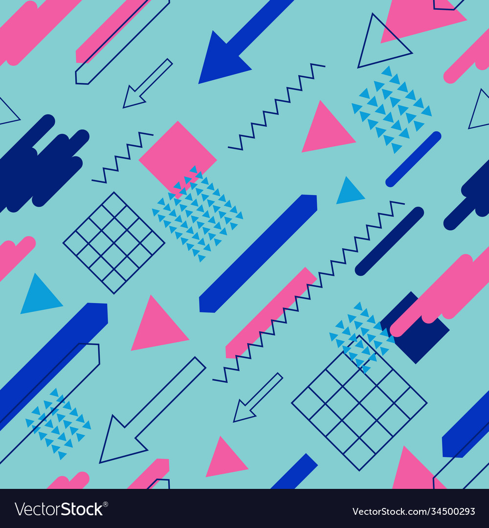Seamless memphis pattern abstract background Vector Image