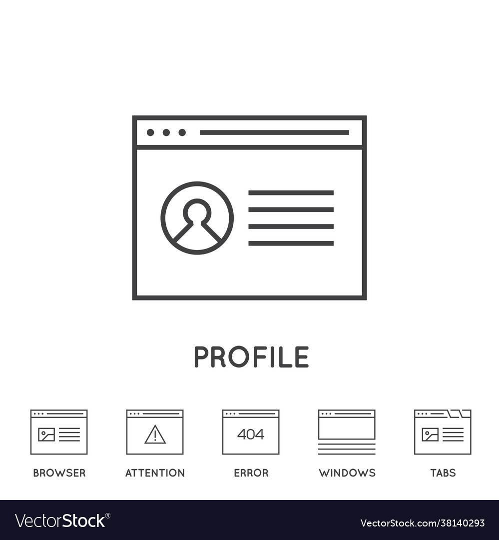 Set Minimal Browser Developing App And Coding Vector Image